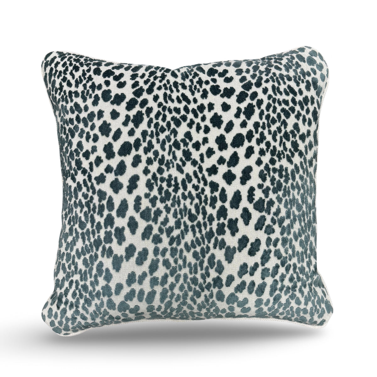 22" x 22" Seeing Spots Aqua Pillows – Fabric Showcase