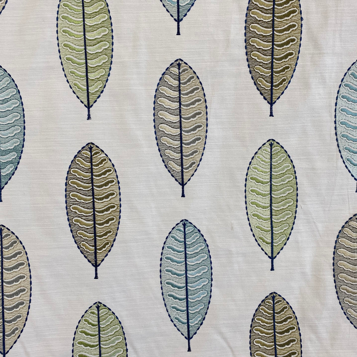 Hamilton Bryn Spring Embroidered Leaf Designer Home Decor Fabrics ...